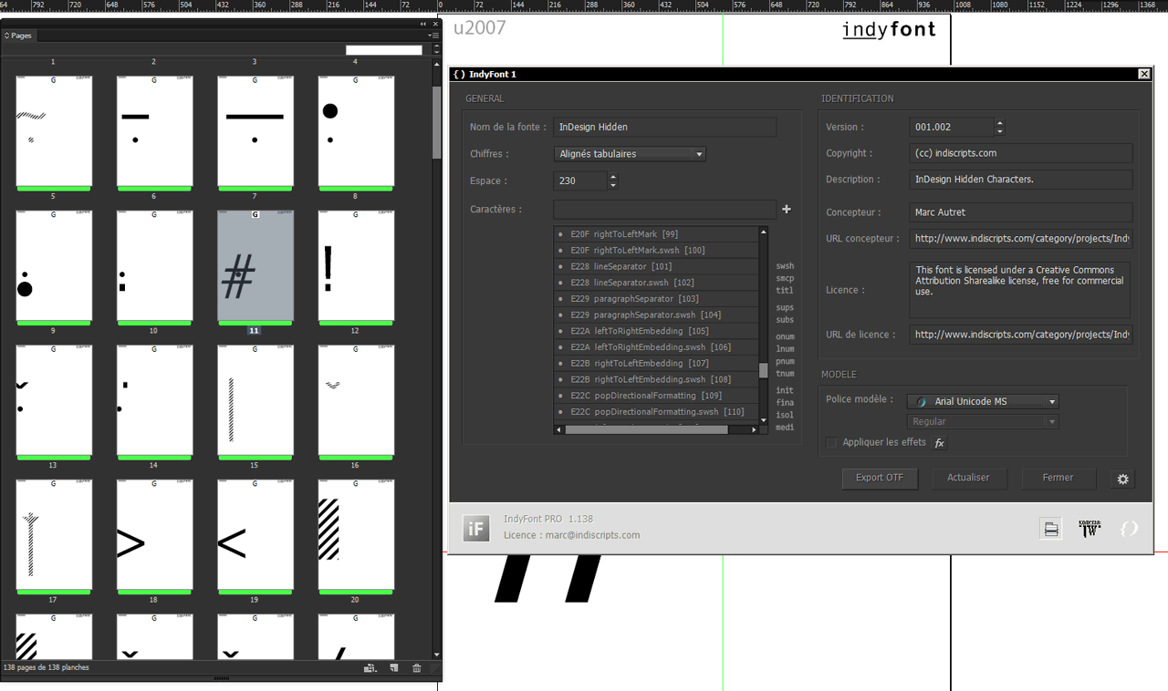 Indiscripts InDesign Hidden Glyphs As A Typeface
